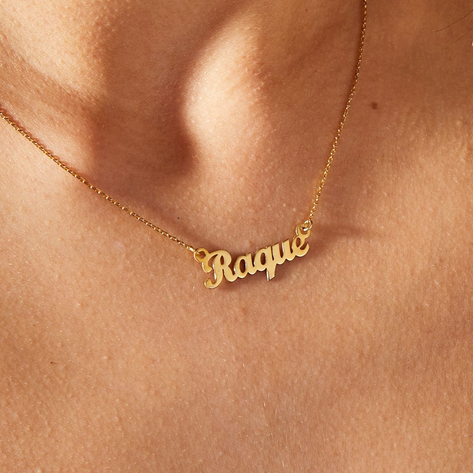 Custom Gold Name Necklace Real Gold Name Jewellery – Personalised Gold